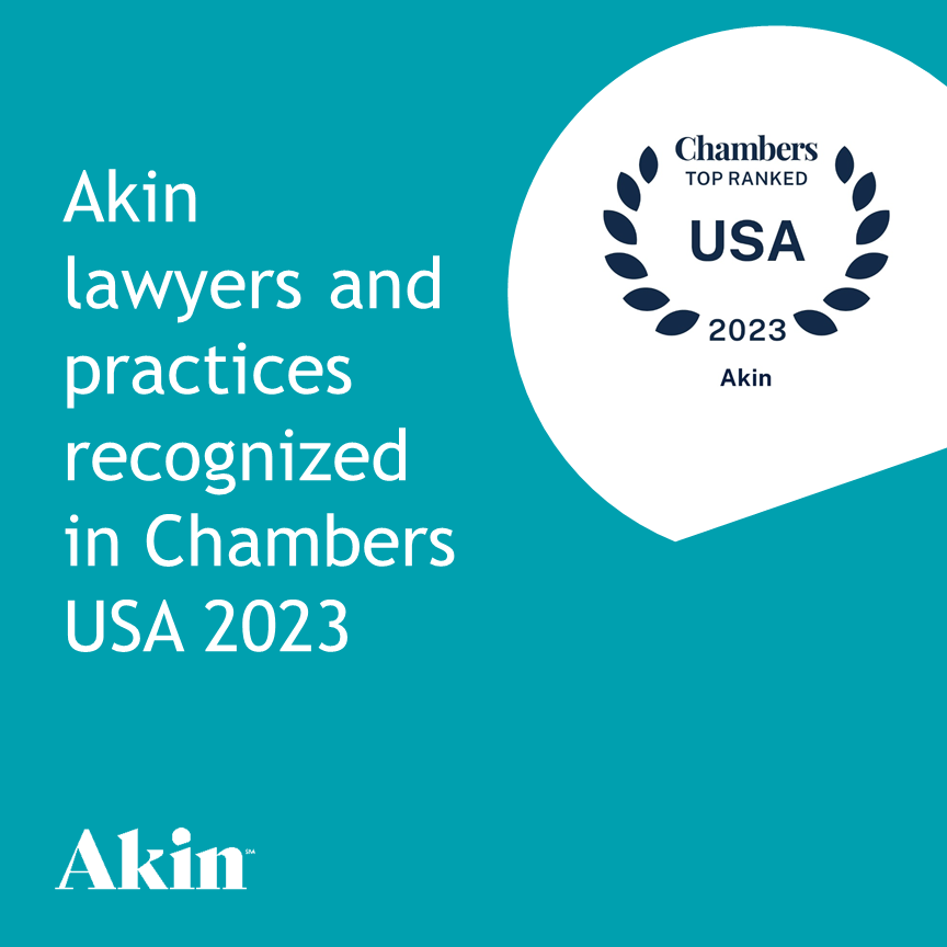 Chambers USA 2023 Recognizes Akin Lawyers and Practices | Akin