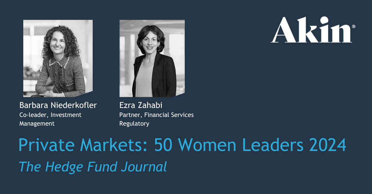 Barbara Niederkofler and Ezra Zahabi Named Among the 50 Leading Women in Private Markets by The ...