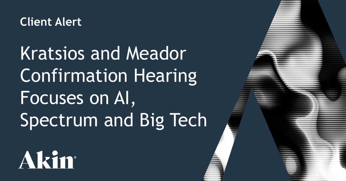 Kratsios and Meador Confirmation Hearing Focuses on AI, Spectrum and ...