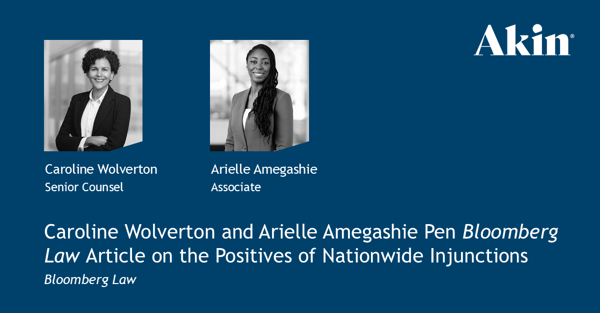 Caroline Wolverton and Arielle Amegashie Pen Bloomberg Law Article on ...