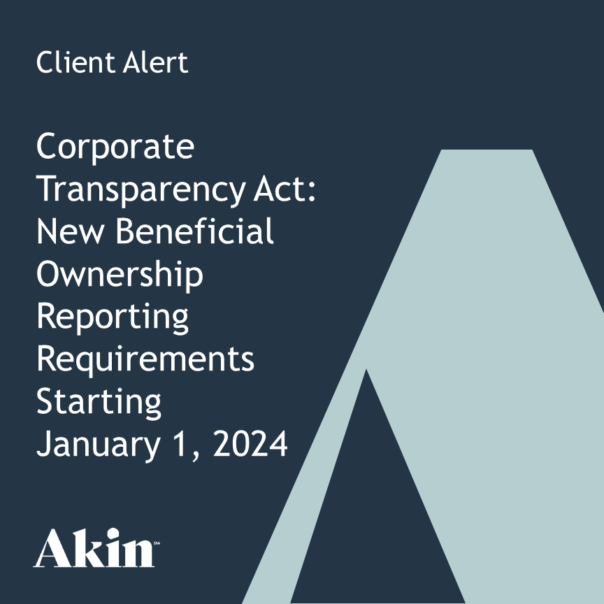 Corporate Transparency Act: New Beneficial Ownership Reporting Requirements Starting January 1 ...