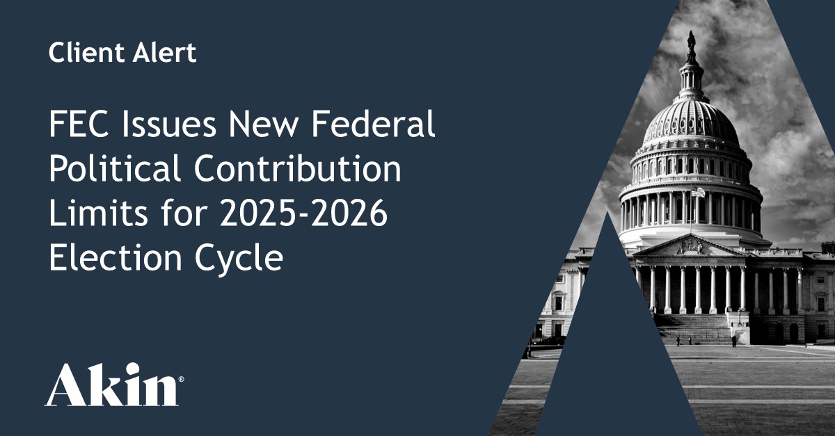 FEC Issues New Federal Political Contribution Limits for 2025-2026 ...