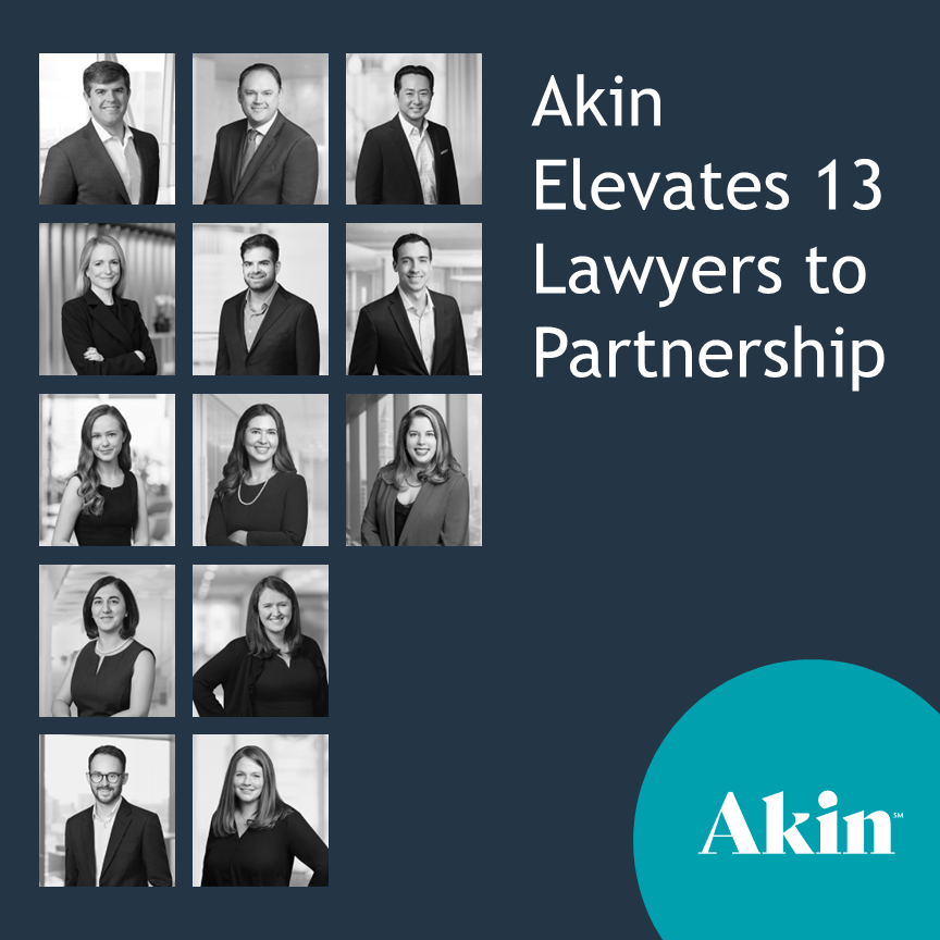 Akin Promotes 13 Lawyers to Partnership | Akin