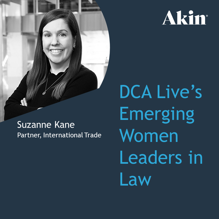 Suzanne Kane Selected Among DCA Live’s Emerging Women Leaders in Law | Akin