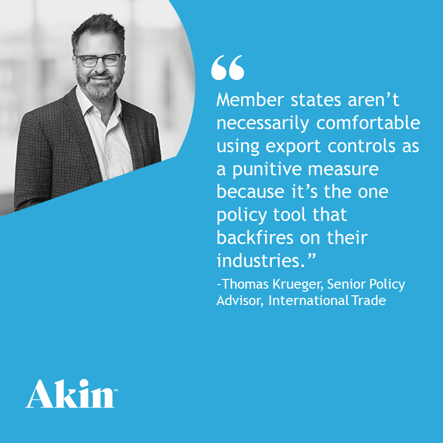 Financial Times Quotes Thomas Krueger on Tech Smuggling into Russia | Akin