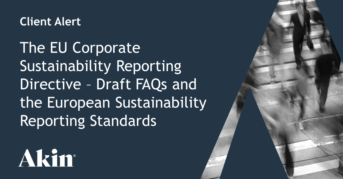 The Eu Corporate Sustainability Reporting Directive Draft Faqs And