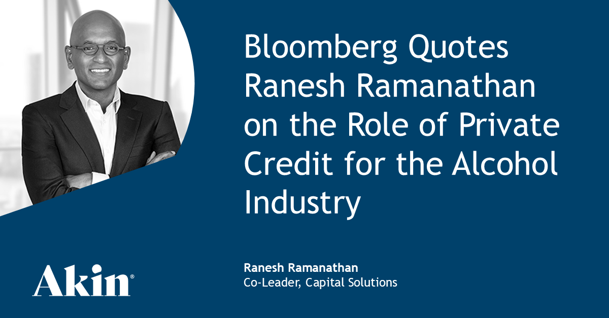 Bloomberg Quotes Ranesh Ramanathan on the Role of Private Credit for ...