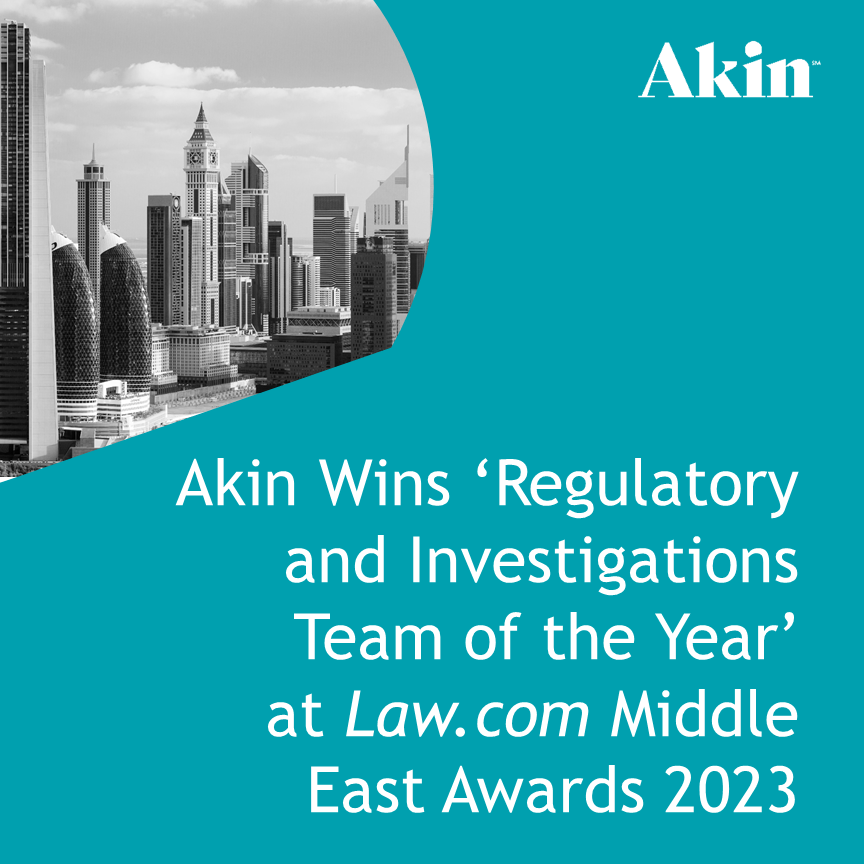 Big Akin Win at Law.com International’s Middle East Legal Awards | Akin