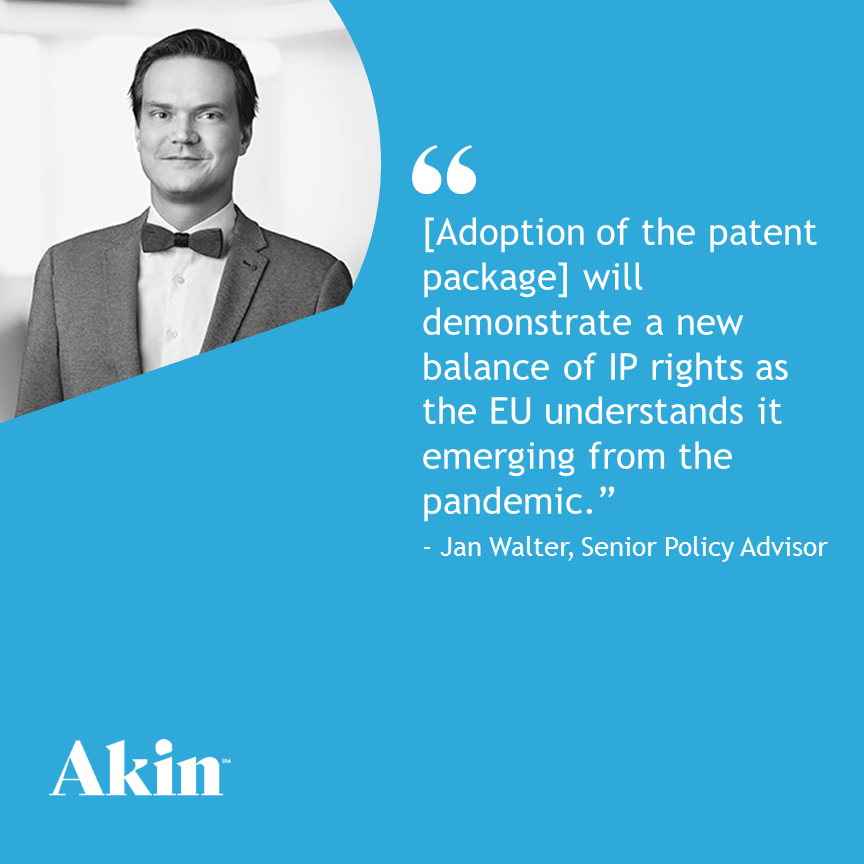 FT Quotes Jan Walter on EU Compulsory Licensing and ‘Patent Package’ | Akin