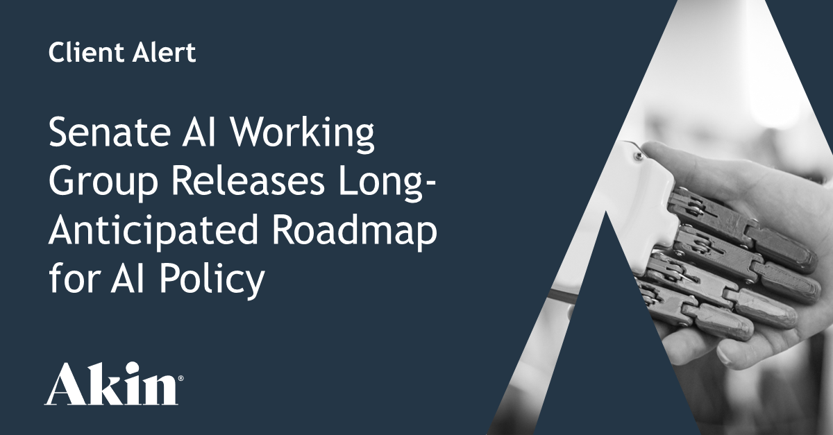 Senate AI Working Group Releases Long-Anticipated Roadmap for AI Policy ...