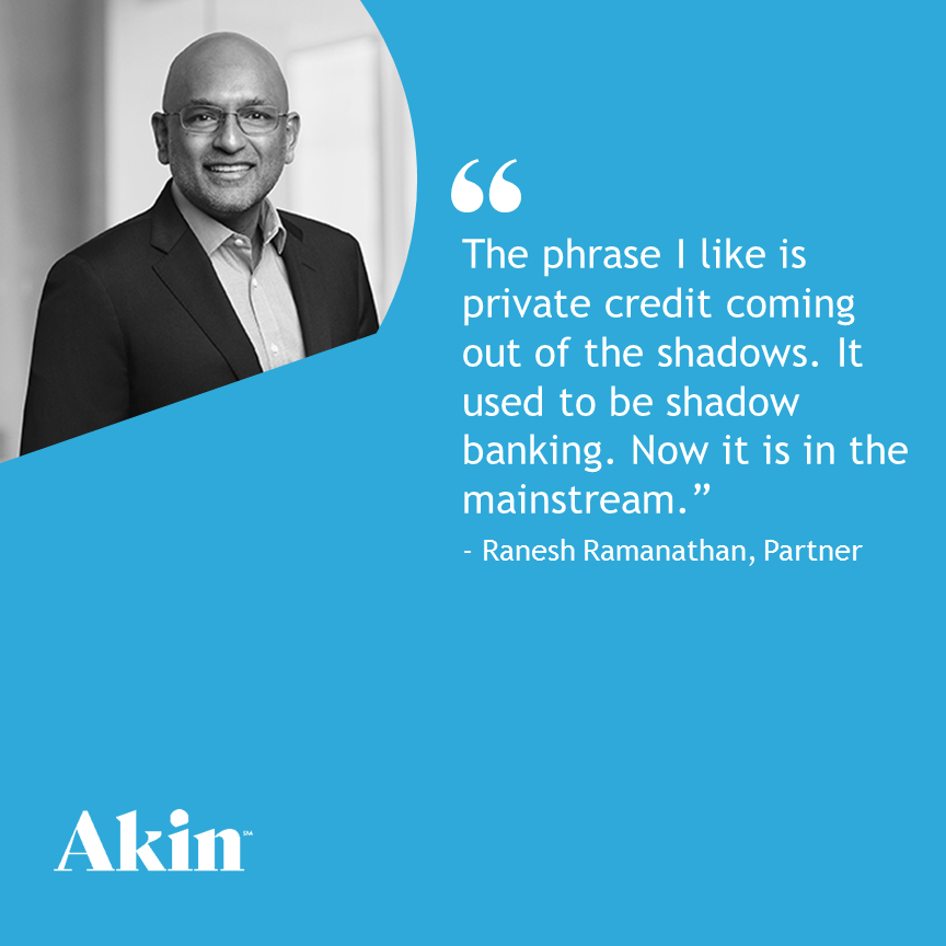 Am Law Quotes Ranesh Ramanathan on Emergence of Private Credit Market ...