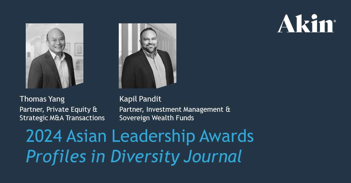 Thomas Yang and Kapil Pandit Profiled by Diversity Journal for Asian ...