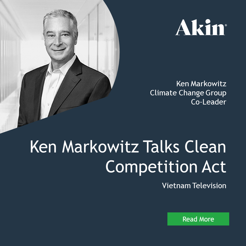 Ken Markowitz Appears on VTV to Talk Clean Competition Act | Akin