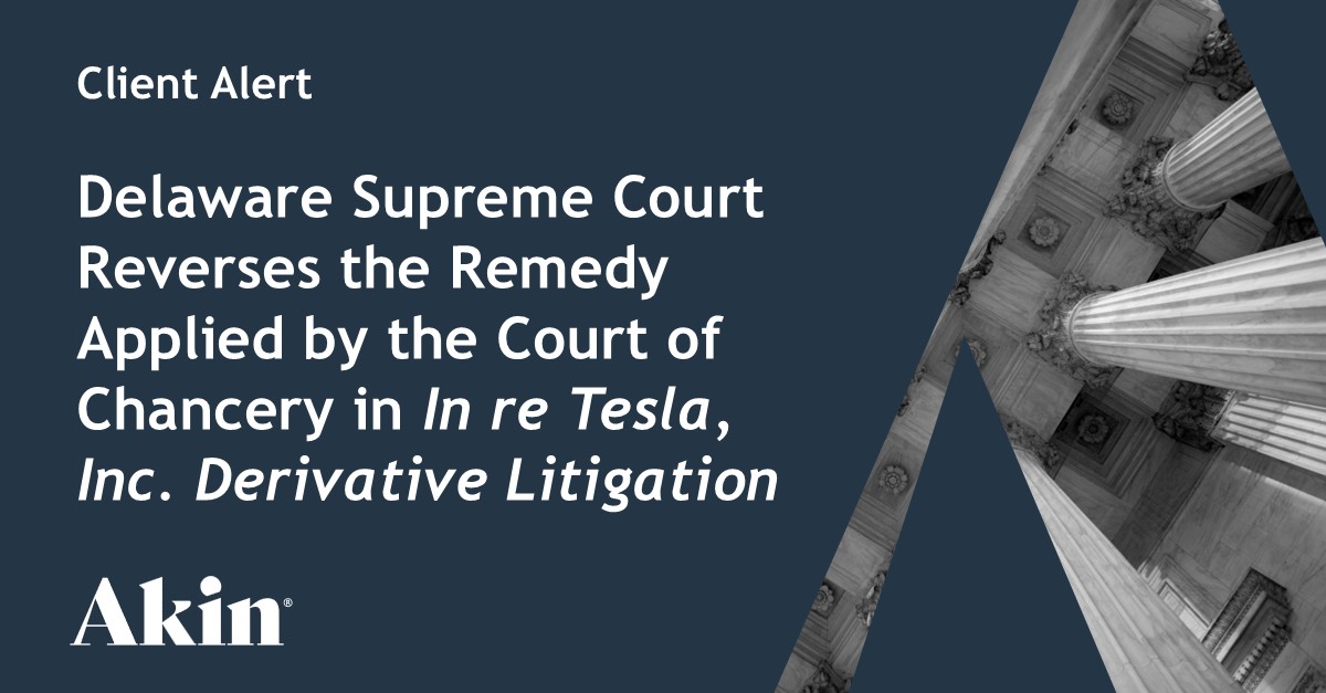 Delaware Supreme Court Reverses the Remedy Applied by the Court of ...