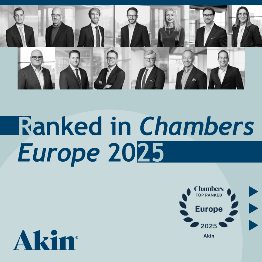 Chambers Europe 2025 Recognizes Akin Lawyers and Practices | Akin