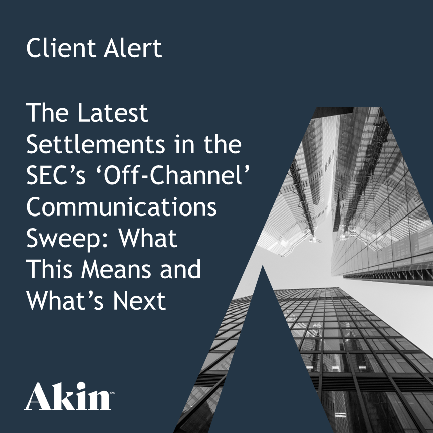 The Latest Settlements in the SEC’s 'Off-Channel' Communications Sweep ...